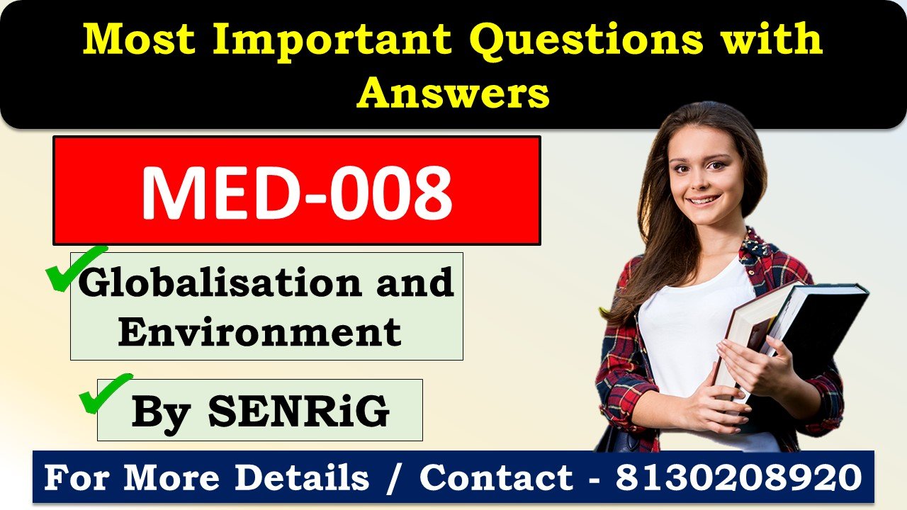 (IGNOU) MED-008 Most Important Questions with Answers (IGNOU) MED-008 Most Important Questions with Answers