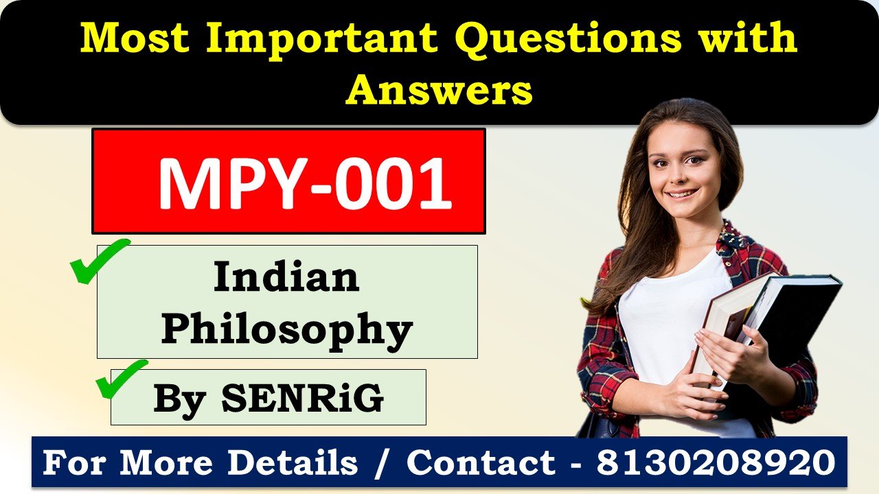 (IGNOU) MPY-001 Important Questions with Answers English (IGNOU) MPY-001 Important Questions with Answers English
