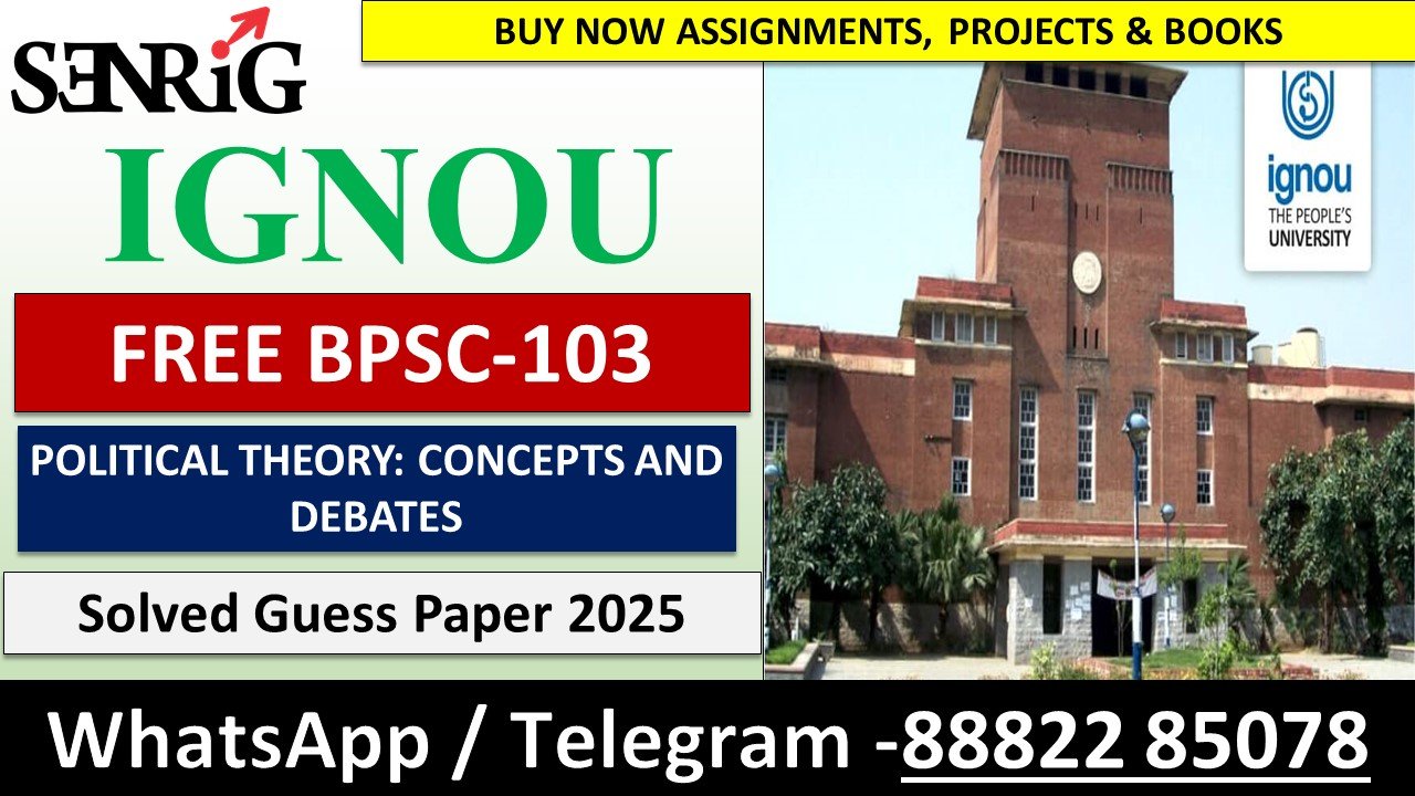 BPSC-103 Solved Assignment 2025–26 (English Medium)