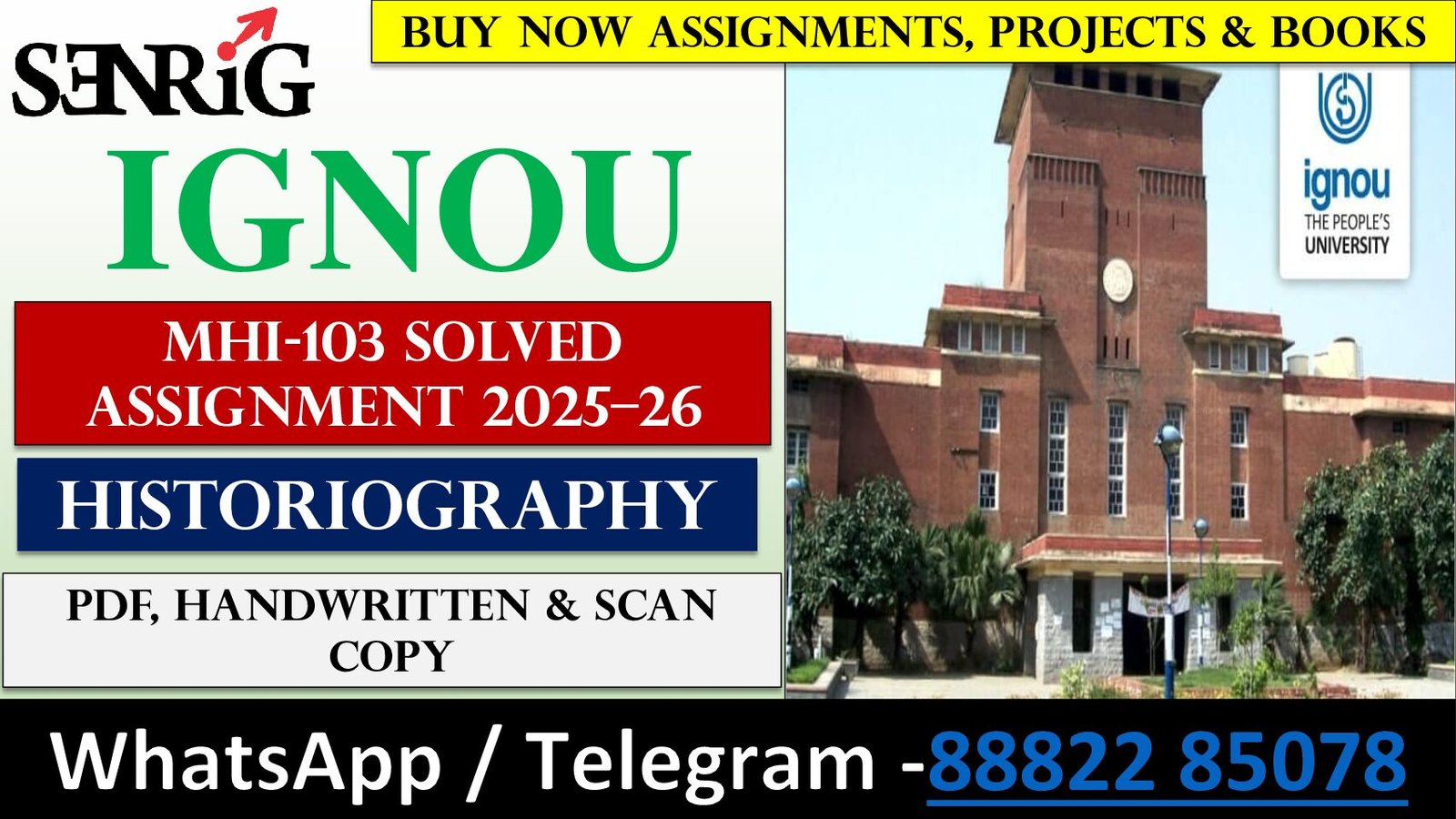 MHI-103 Solved Assignment 2025–26 (English Medium)