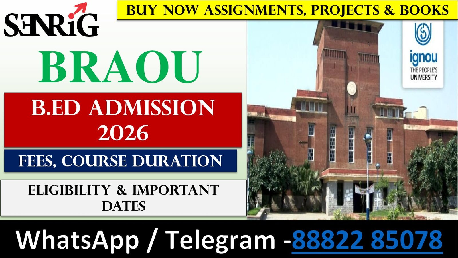 BRAOU B.Ed Admission 2026: Fees, Course Duration