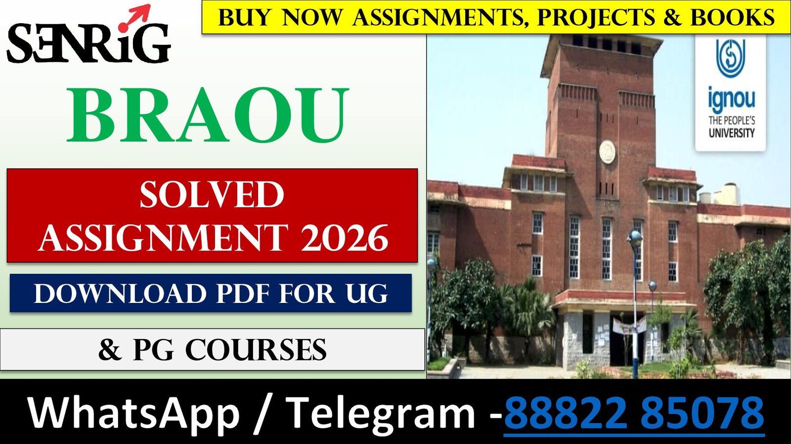 BRAOU Solved Assignment 2026 – Download PDF for UG & PG